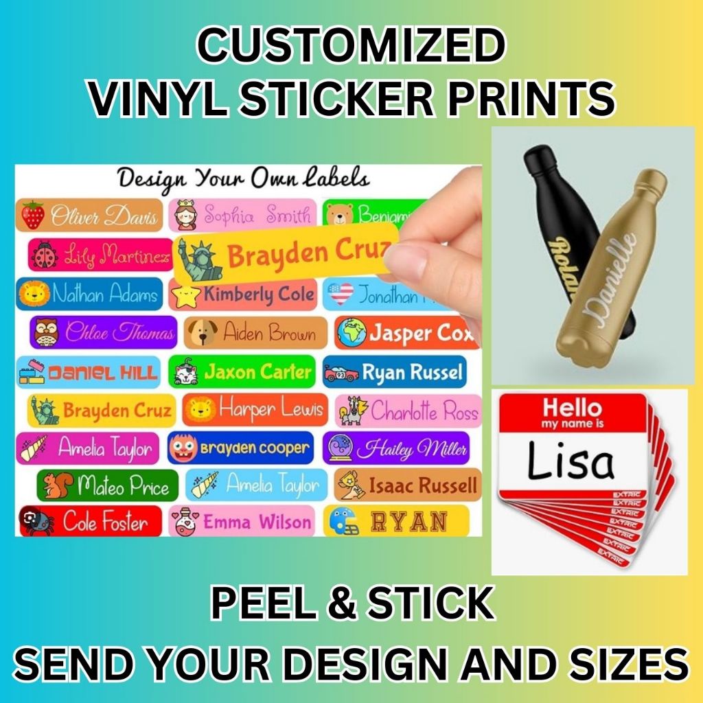 CUSTOMIZED Label Sticker / Product Label | A4 size sheet | VINYL ...
