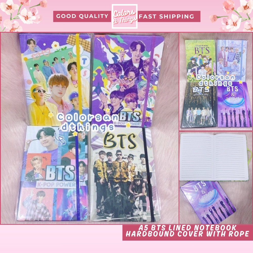 Colorsandthings A5 BTS Lined Notebook Hardbound Cover with Rope ...