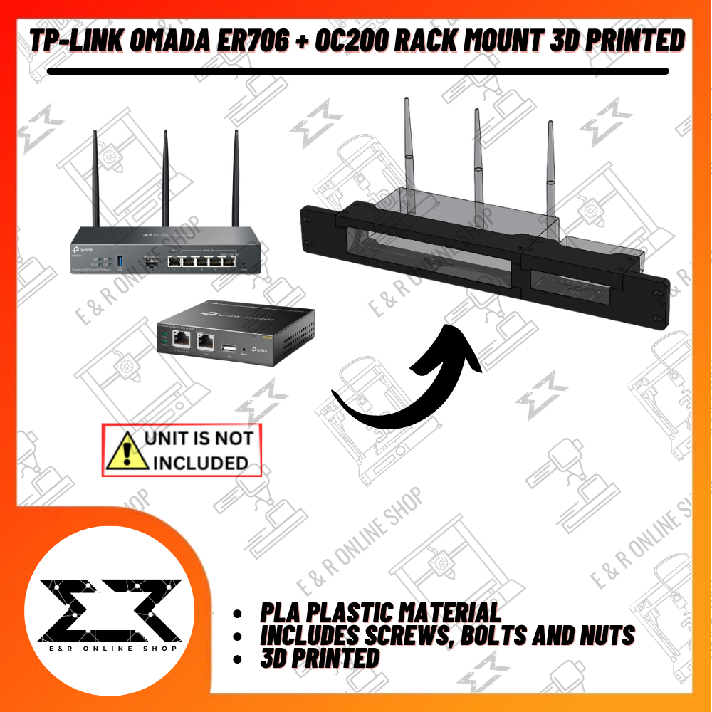 3D Printed Rack Mount for Omada ER706W + Omada OC200 | Shopee Philippines