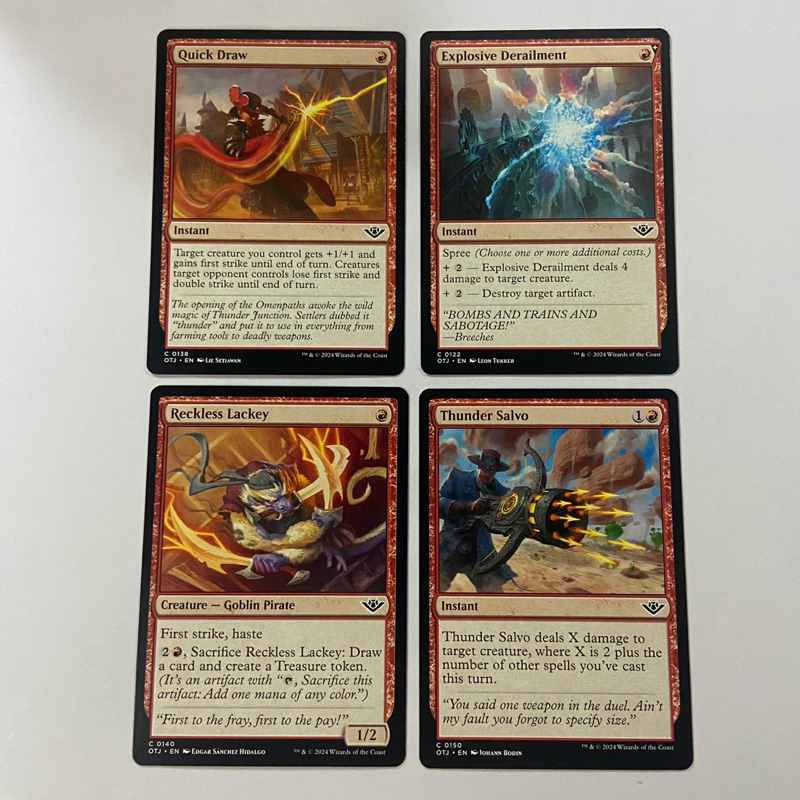 QUICK DRAW EXPLOSIVE DERAILMENT RECKLESS LACKEY THUNDER SALVO | OTJ ...