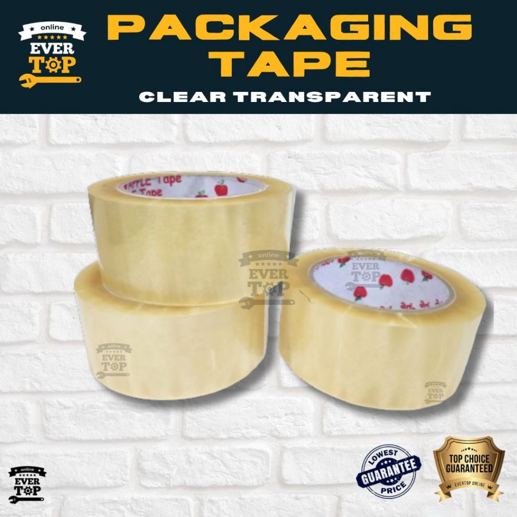 Packaging Tape Clear Transparent | 2"X100Meters| 48MM Width | For ...