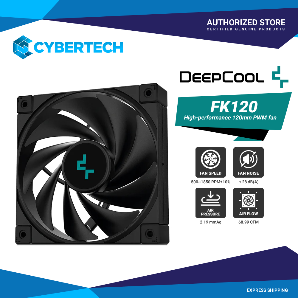 DeepCool FK120 High Performance and Silent 1X120mm PWM Fan 1850RPM FDB ...