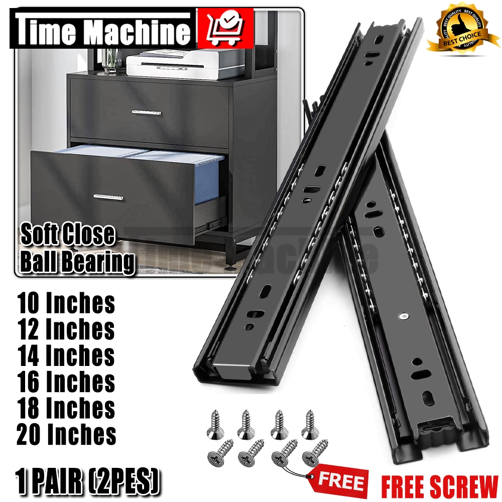 2pcs Drawer Slide Soft Close Keyboard Drawer Slide For Desk Drawer Rail Heavy Duty Drawer Guide