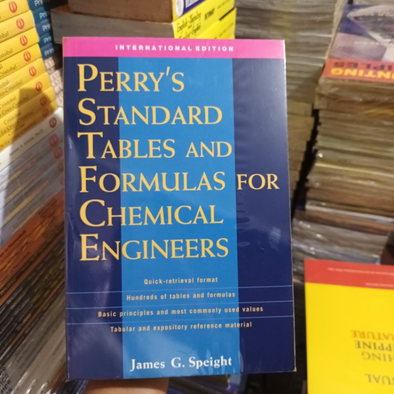 PERRY'S STANDARD TABLES AND FORMULAS FOR CHEMICAL ENGINEERS ( BRAND NEW ...