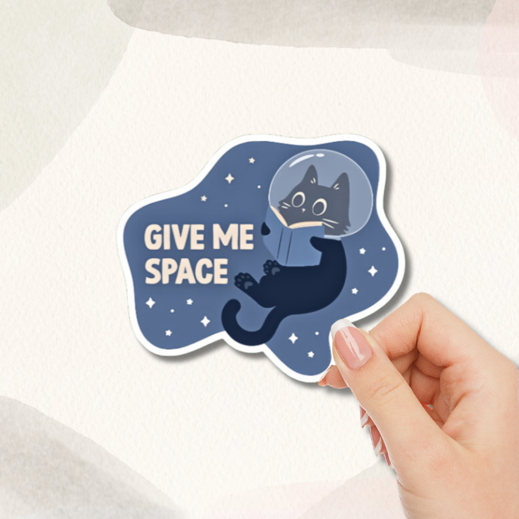 GIVE ME SPACE I'M READING | Cute Bookish Cat Book Lover Laminated ...