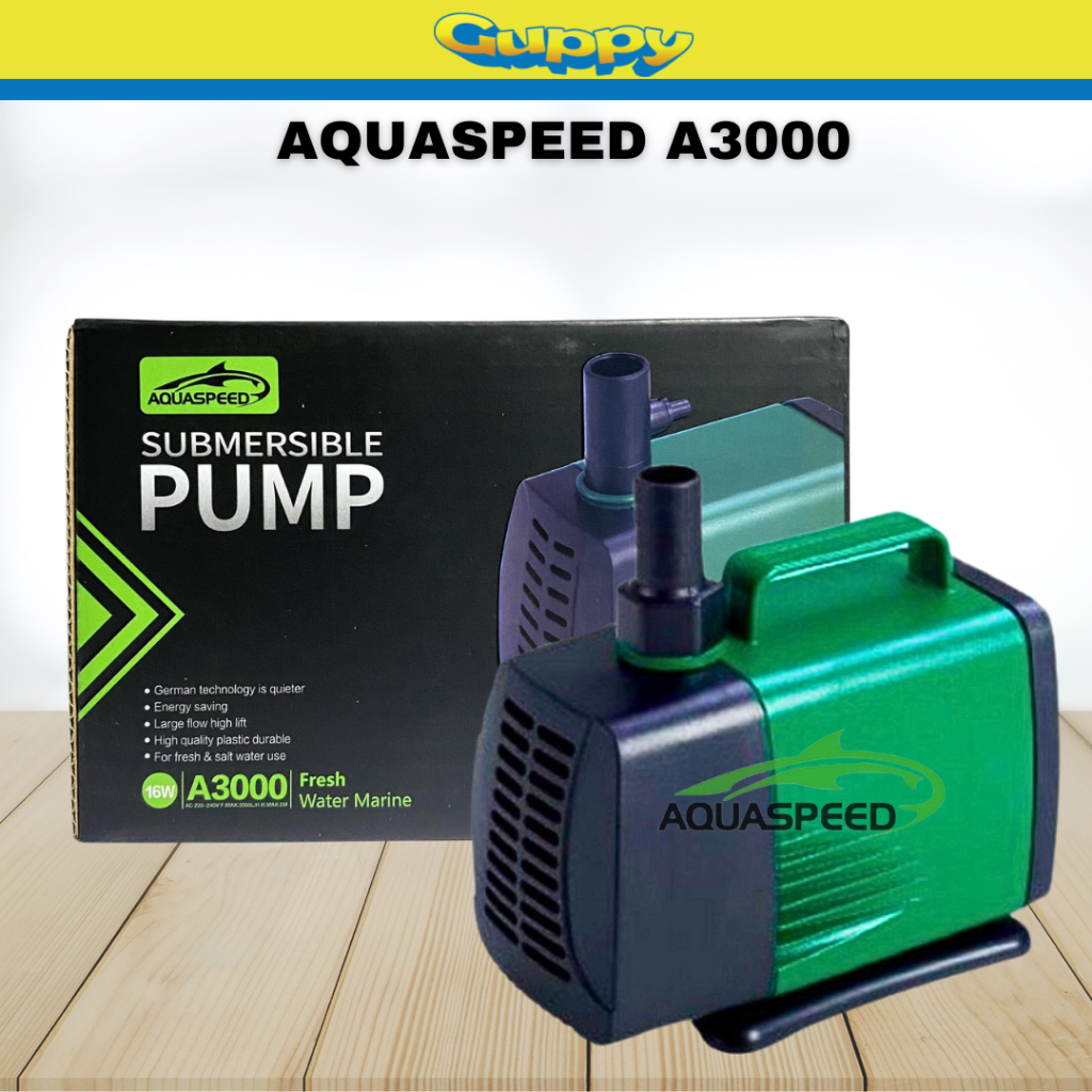 Aquaspeed A3000 Submersible Pump Aquarium Small Cycle Filter 16 Watts ...