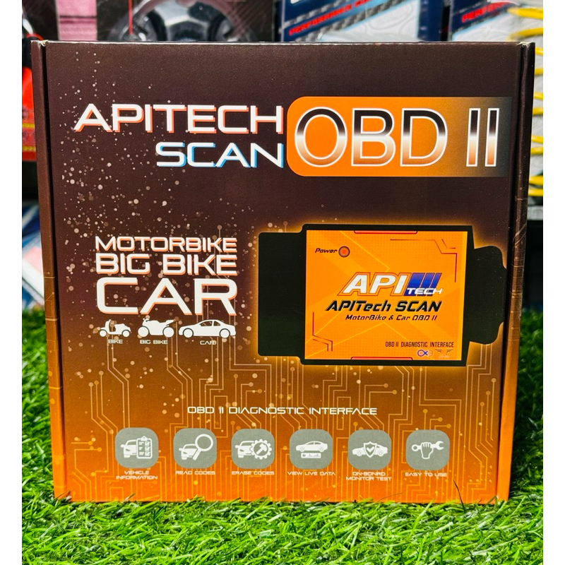 APITECH SCAN OBD2 Motorbike and Car OBD II Diagnostic Interface ...