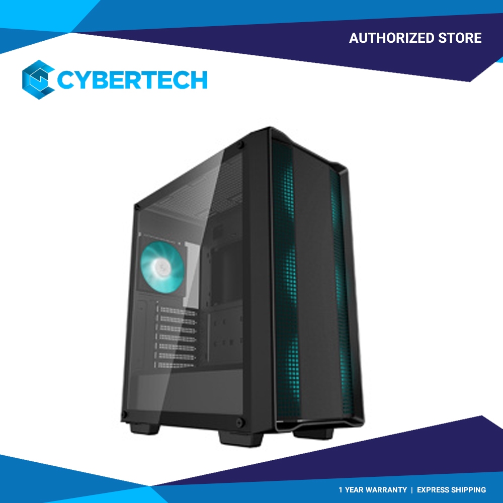 DeepCool CC560 V2 Mid-Tower ATX PC Case 4X Pre-Installed 120mm LED Fans ...