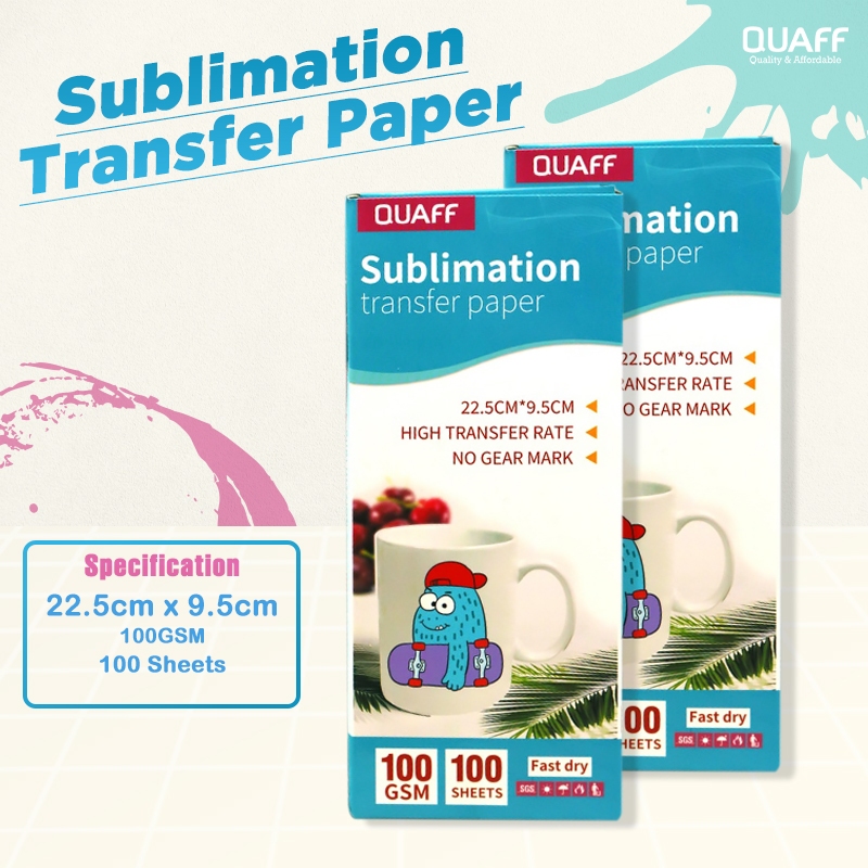 Quaff Sublimation Paper 100gsm Quick Dry Sublimation Heat Transfer ...