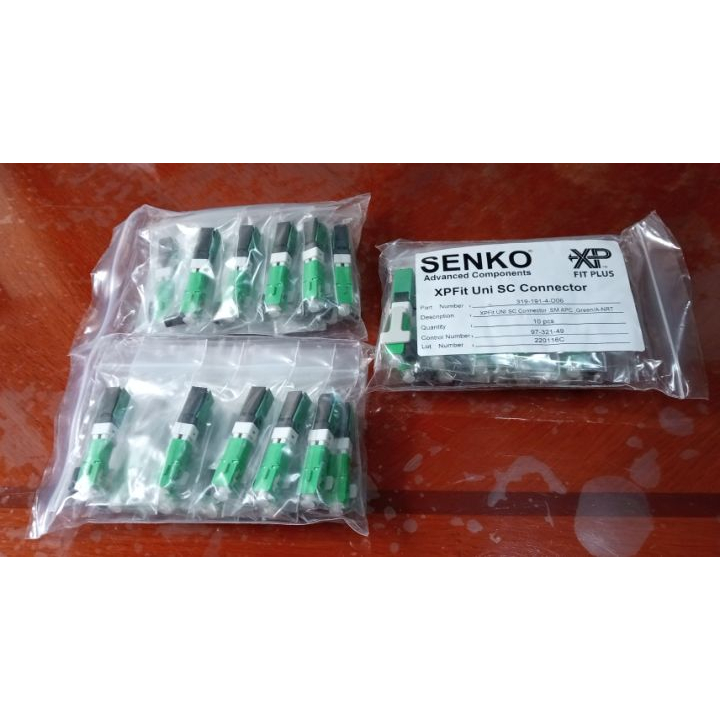 Senko Fiber Connector Green FTTH XPFit Uni SC APC Fiber Connector 1pc ...
