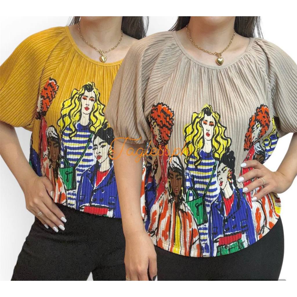 Tagless.ph LARIZA PLUS SIZE Raglan fashion top for womens | Shopee ...