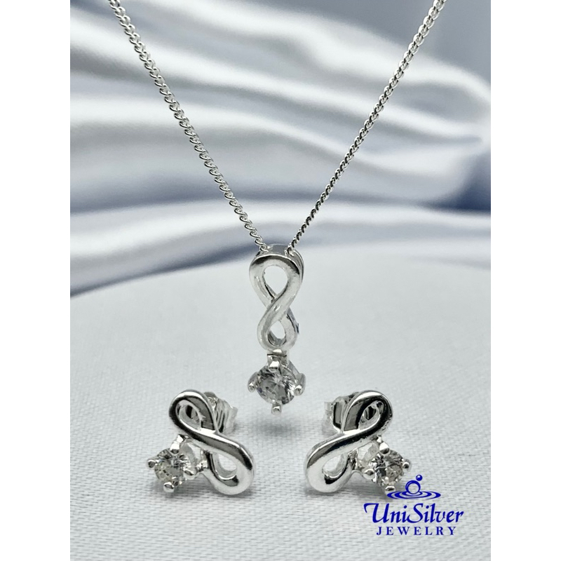 Unisilver 925 Sterling Infinity Set of Jewelry (SET87-1018) | Shopee ...