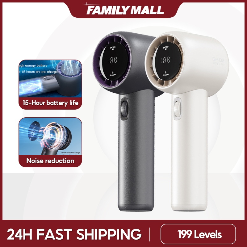 TIXX Mini Fan Handheld Fan 199 Level Strong Wind Portable With Air ...