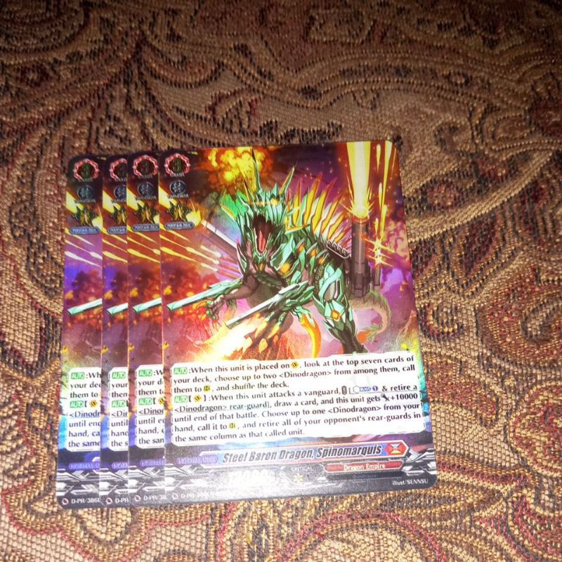 (SET OF 4) DZBT01 PR FOIL Steel Baron Dragon Spinomarquis Dragon Empire ...