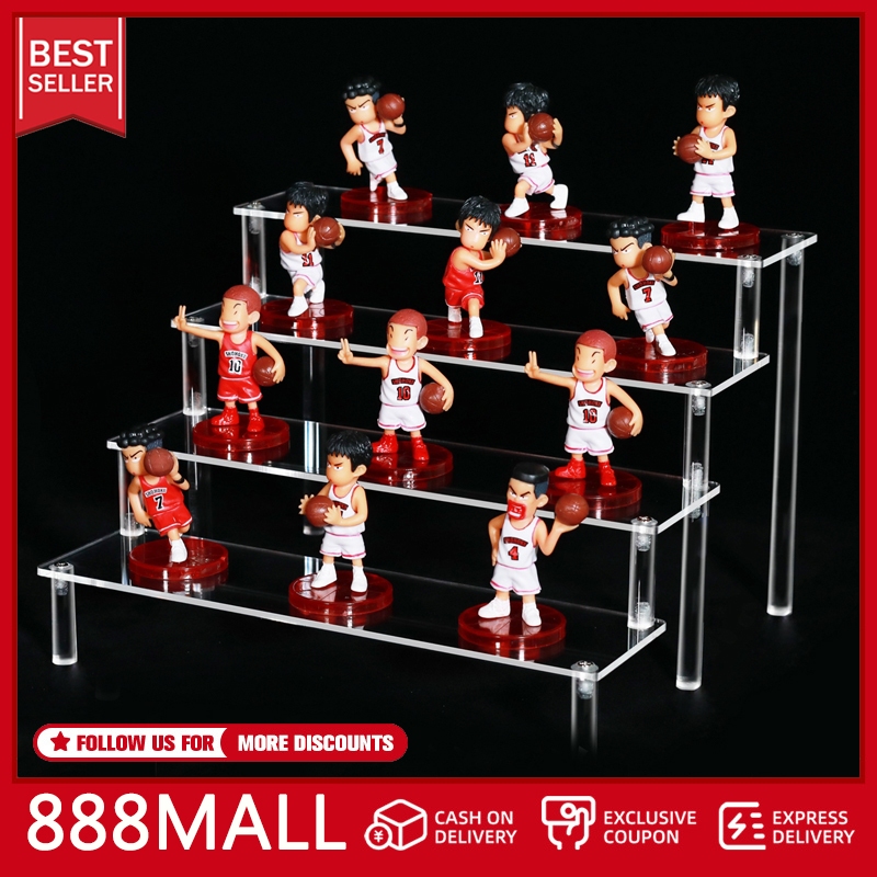 4 Layers Acrylic Rack Makeup Figure Model Desktop Storage Display Stand ...