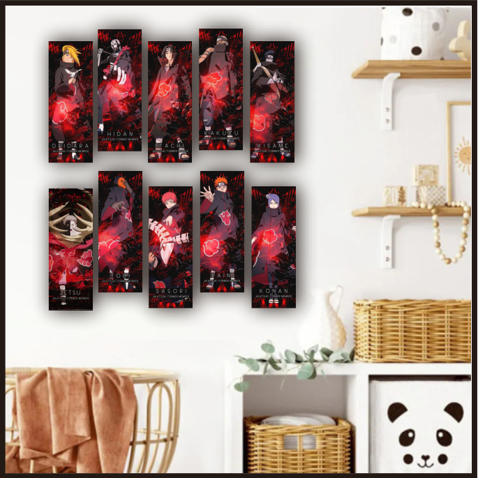 wooden Akatsuki Former Member Photo Tiles / Wall Decor / Anime Posters ...