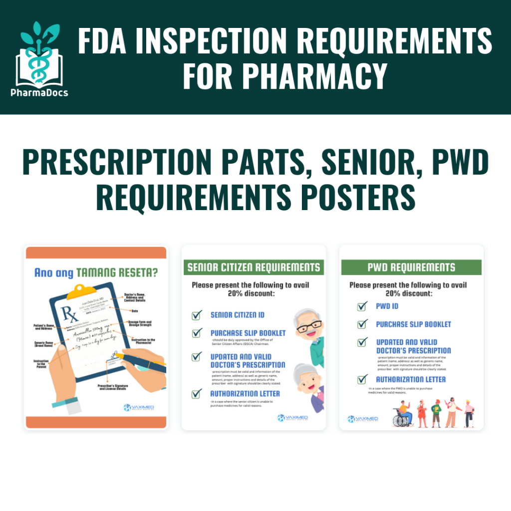 Prescription Parts/Senior Citizen/PWD Requirements Tarp for PHARMACIES ...