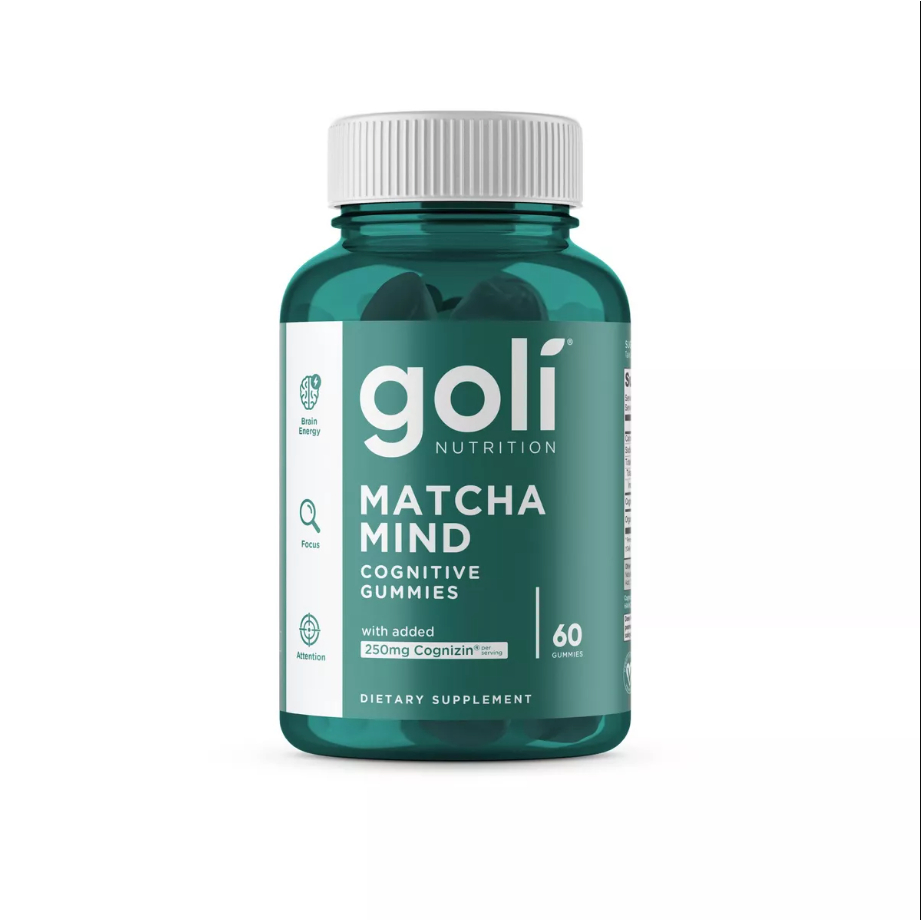 Goli Matcha Mind Cognitive Gummies 60 Delicious Gluten-Gelatin-Free ...