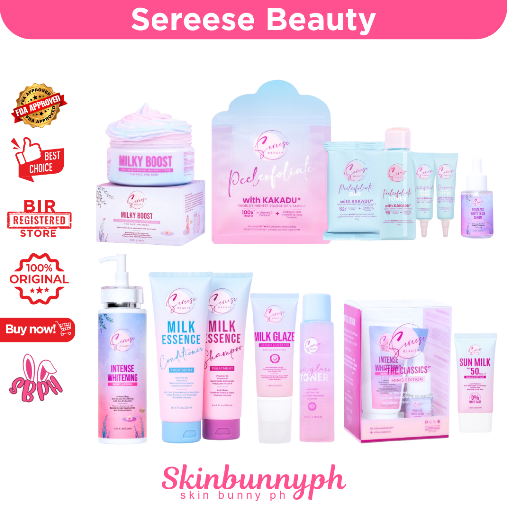 Sereese Beauty PWG Serum Peel Exfoliate Milk Soap Milk Glaze Hydrator ...
