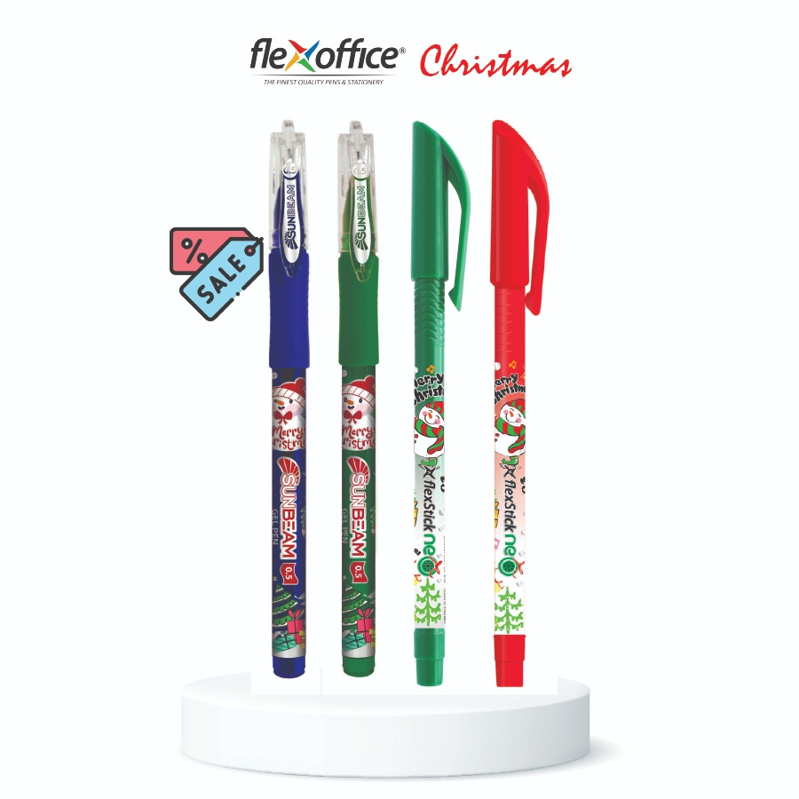 FlexOffice Combo Gel Pen Chritsmas - 02 Sunbeam + 02 FlexStick Neo ...