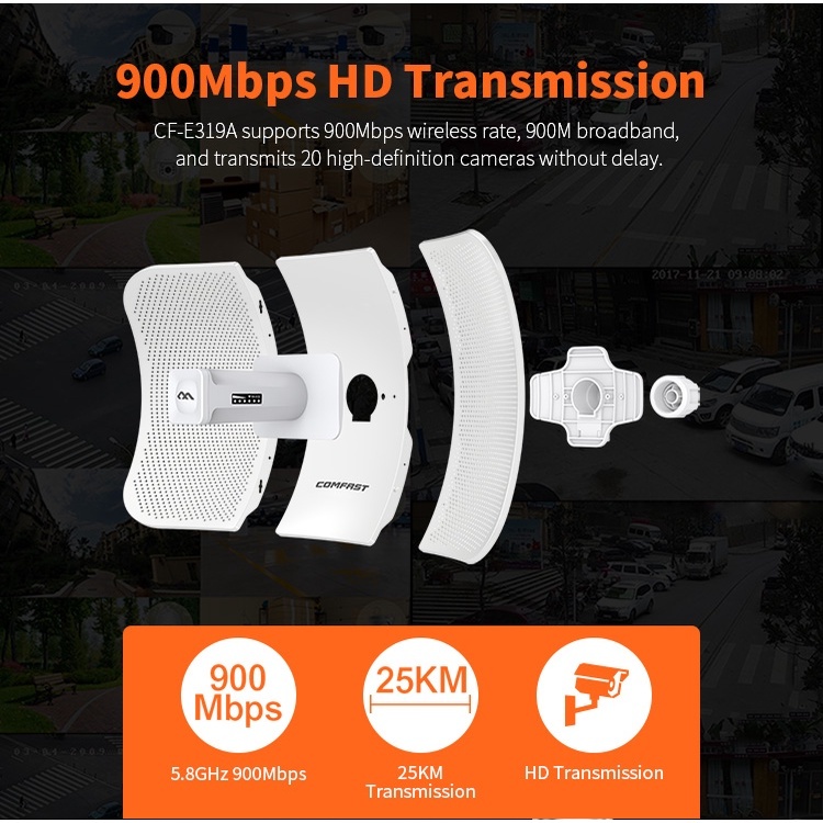 DBPH COMFAST CF-E319A Wireless CPE WiFi Bridge 5g 900Mbps wifi Outdoor ...