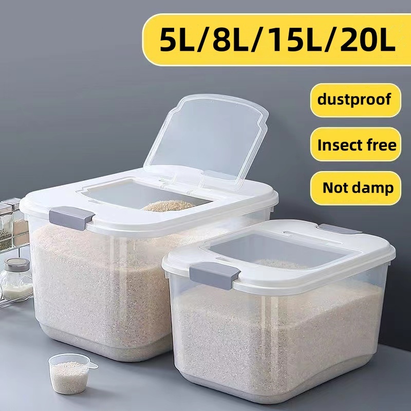 5-20kg Rice Storage Container Food Storage Containers with Lids ...