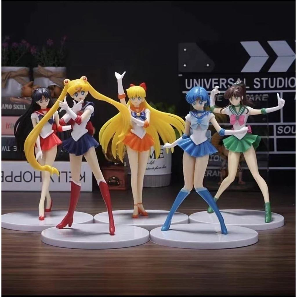 5 Cartoon Sailor Moon pvc model anime collection hand Sailor Moon ...