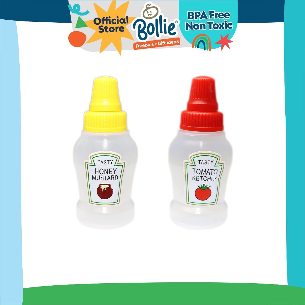 Bollie Baby 2pcs Mini Ketchup Honey Condiments Bottle (for Bento or ...