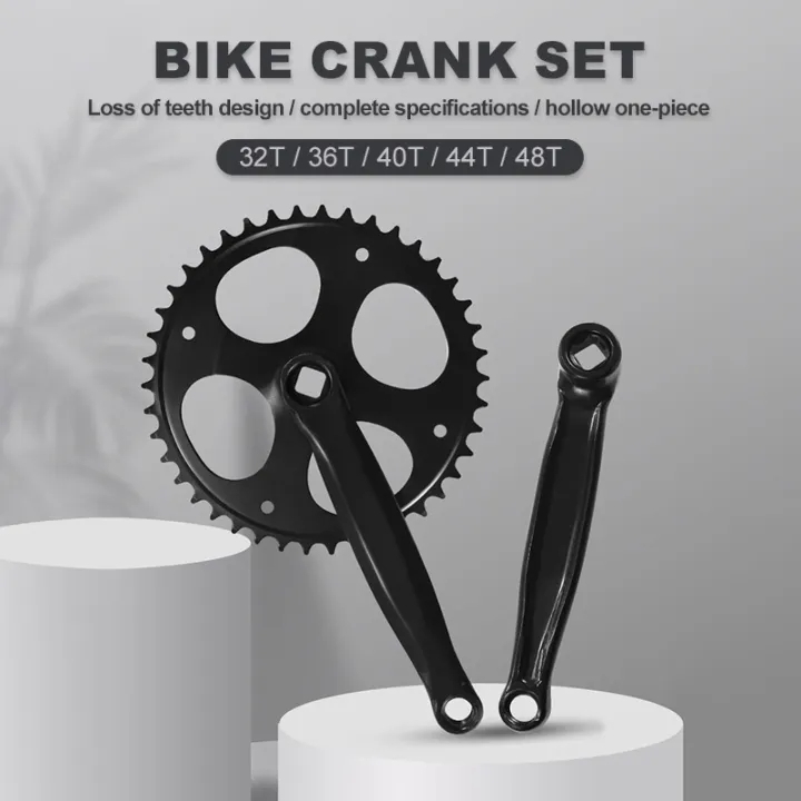 BMX MTB Bike Crankset Single Speed Steel 32T/36T/40T/44T/48T Sprocket ...