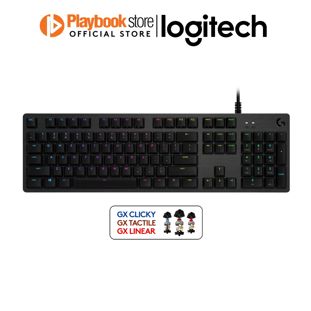 Logitech G512 Carbon Lightsync RGB GX Switch Wired Mechanical Gaming ...