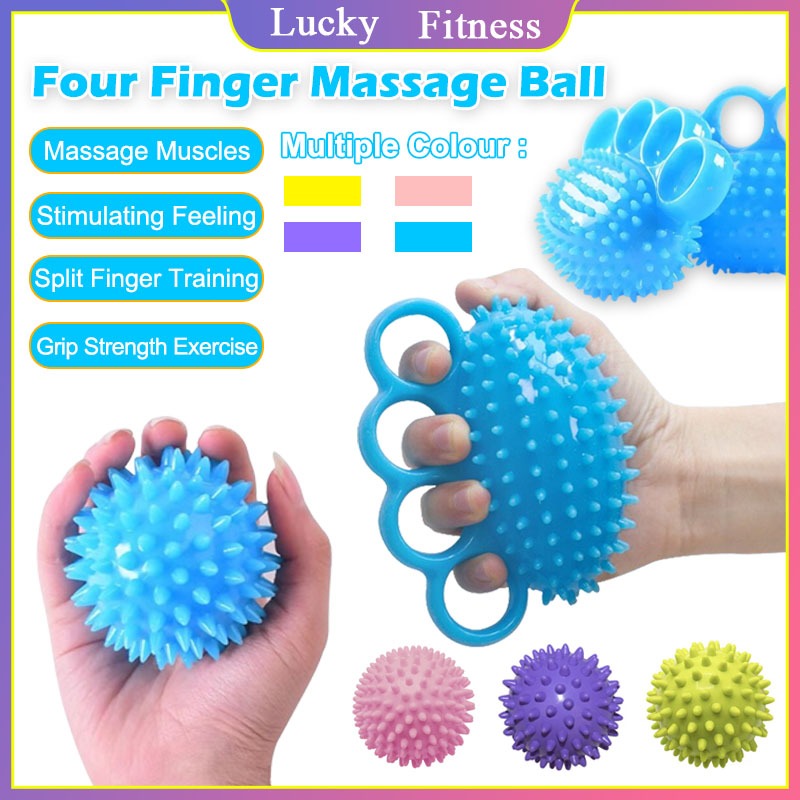 Hand Grip Massage Ball Strengthener Finger Exerciser Anti-Spasticity ...