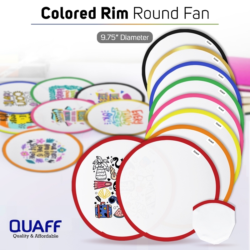 100pcs Frisbee Folded Fan with Pouch for Advertising Promotion Gifts ...