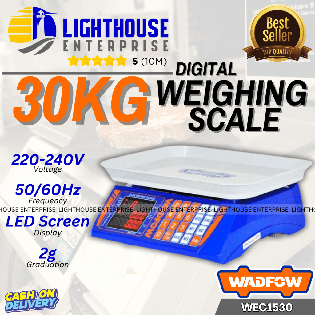 Wadfow 30kg Digital Weighing Scale / Kitchen Timbangan (WEC1530 ...