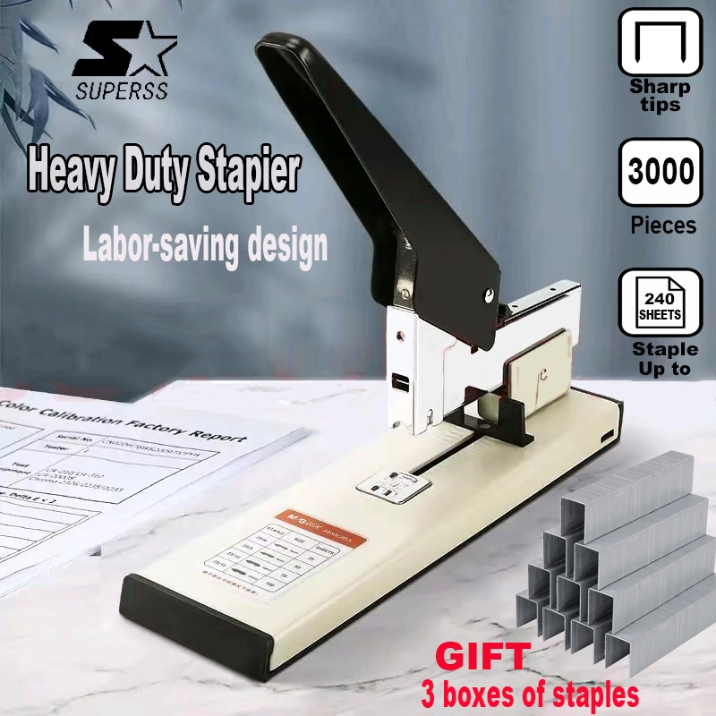 K&A No.100/240 Heavy Type Metal Stapler Bookbinding Stapling Office ...