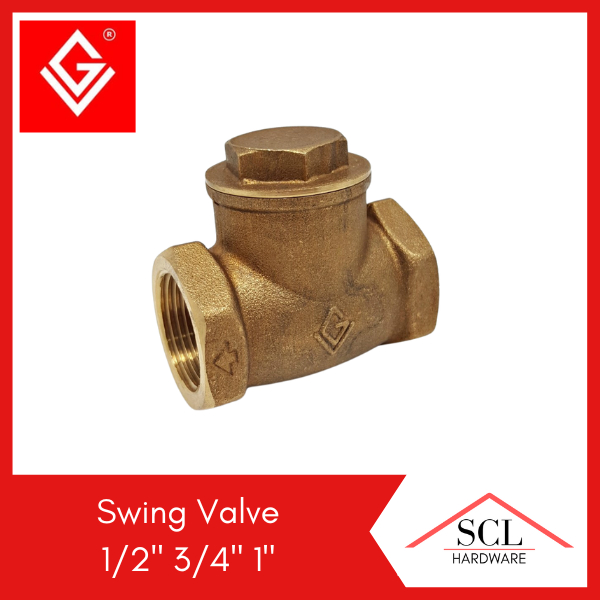 GREAT VOLUME GV Brass Swing Check Valve 1/2" 3/4" 1" | Shopee Philippines