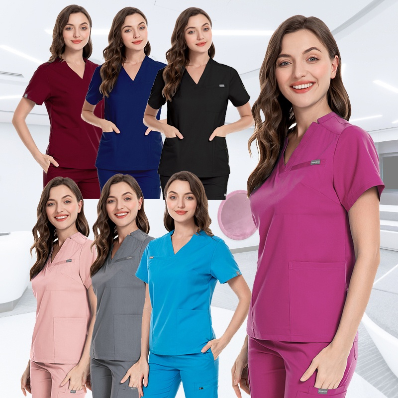 NiaaHinn Women Men Unisex Elastic Wrinkle Resistant Breathable Scrub ...