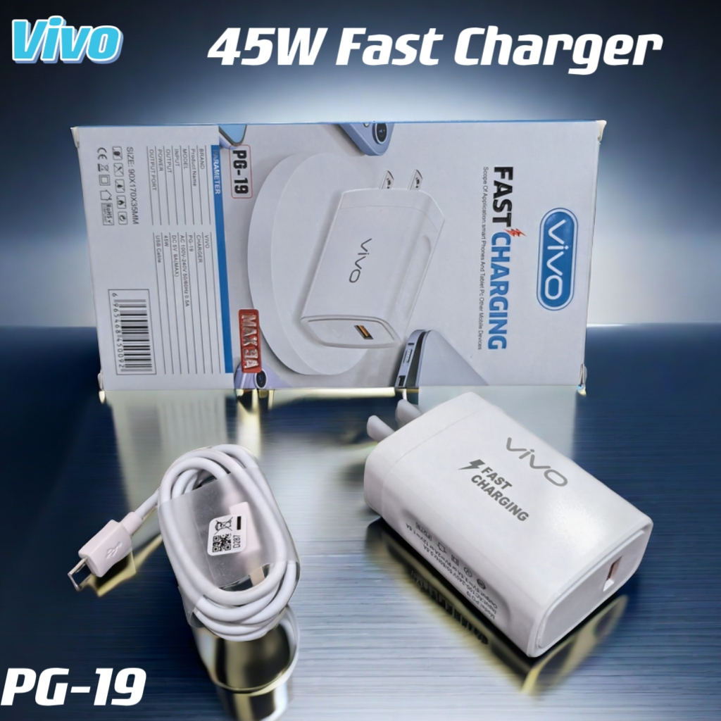 PG-19 Vivo Charger 45w Fast Charger Micro Usb For Type c Android ...