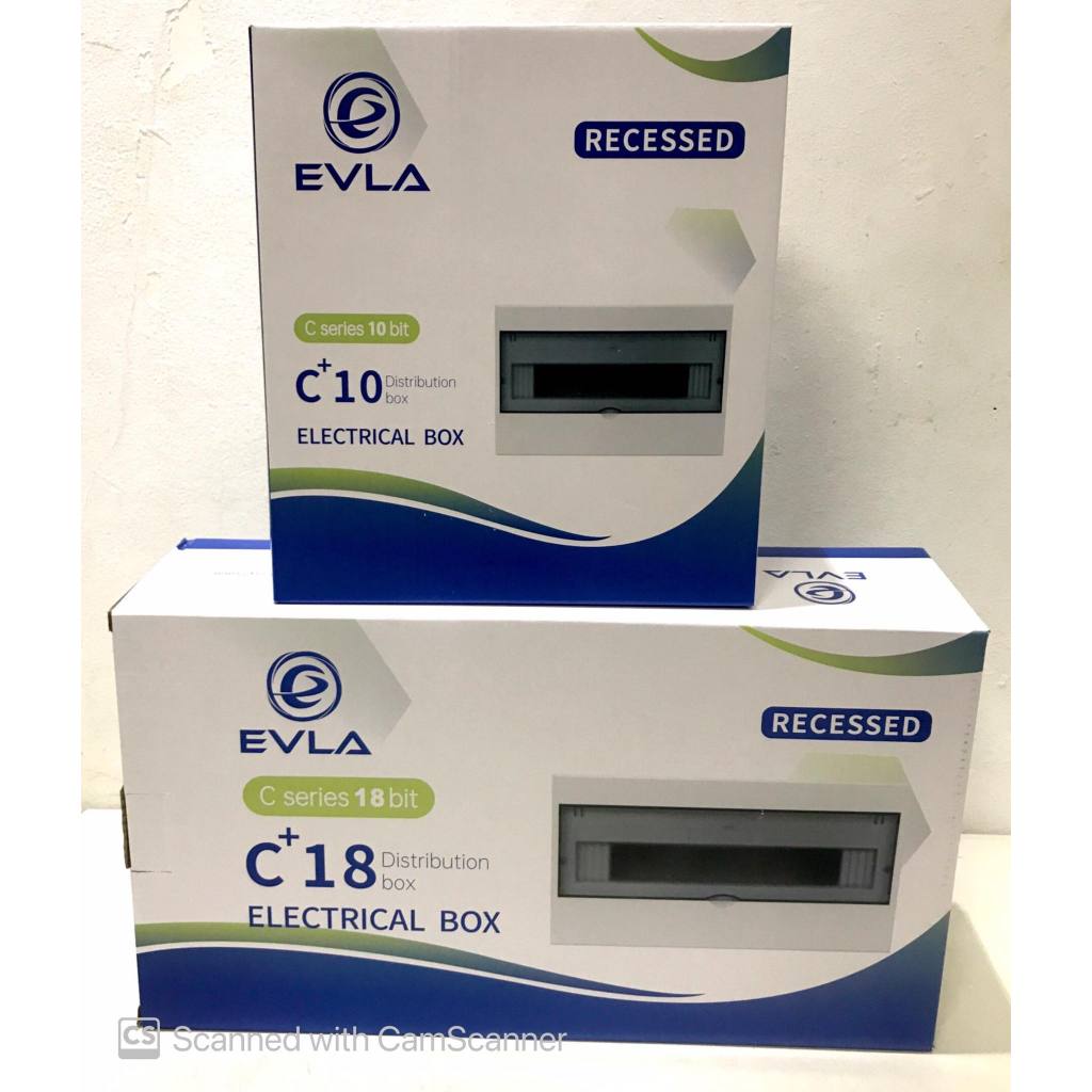 EVLA Metal Distribution Box RECESSED (cover plastic / Body Back Metal ...