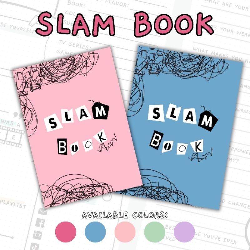 SLAMBOOK ( SLAM BOOK SLUM BOOK AUTOGRAPH BOOK ) | Shopee Philippines