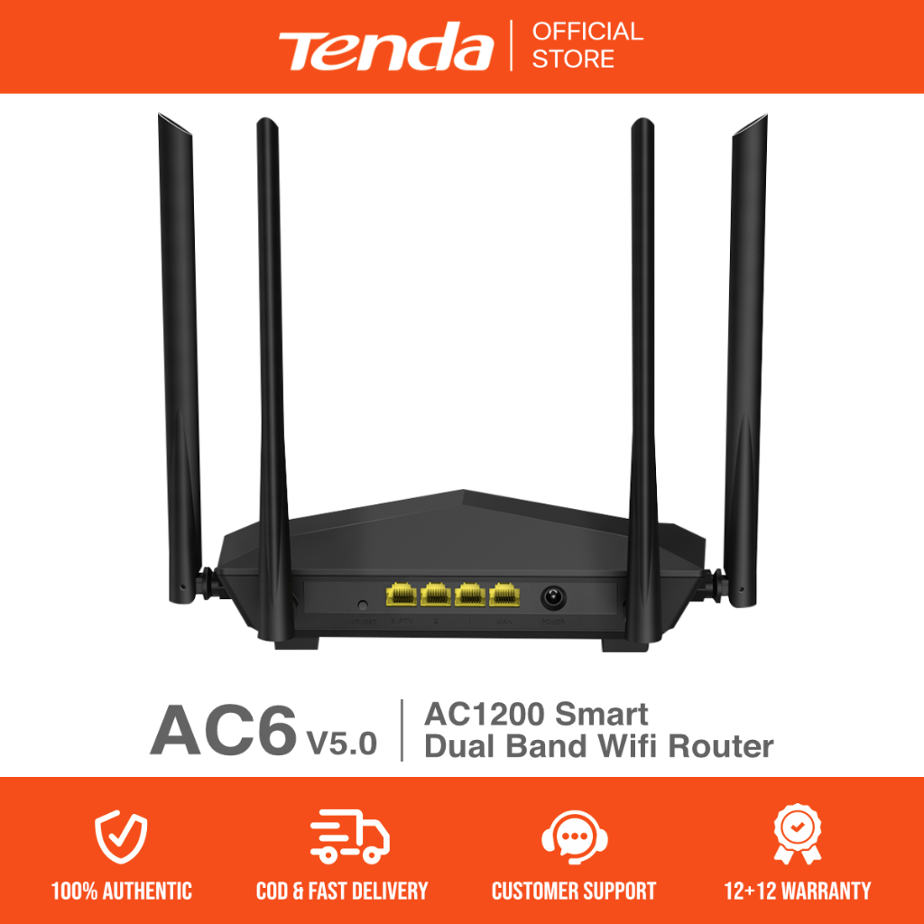 Tenda AC6 AC1200 Dual Band Wireless Router | Wifi Range Extender | AP | VLAN | Piso Wifi ...