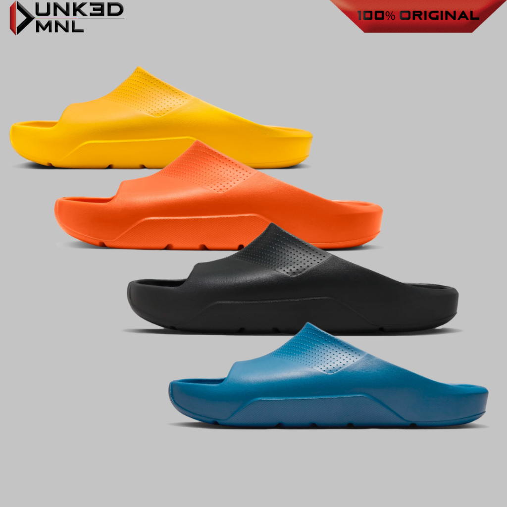 100% Original Jordan Post Men's Slides "Yellow Ochre/Safety Orange ...