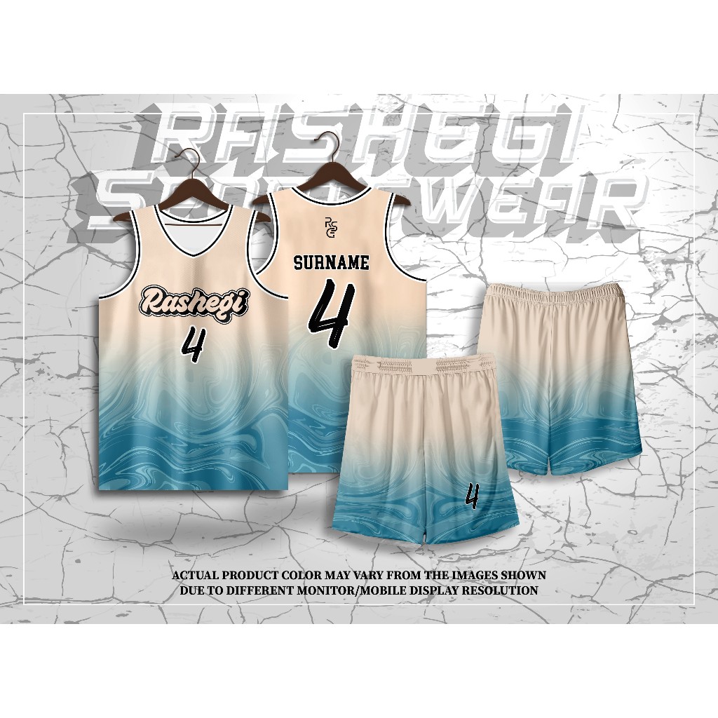 2024 RSG Customized Jersey Full Sublimation Cream waves | Shopee ...
