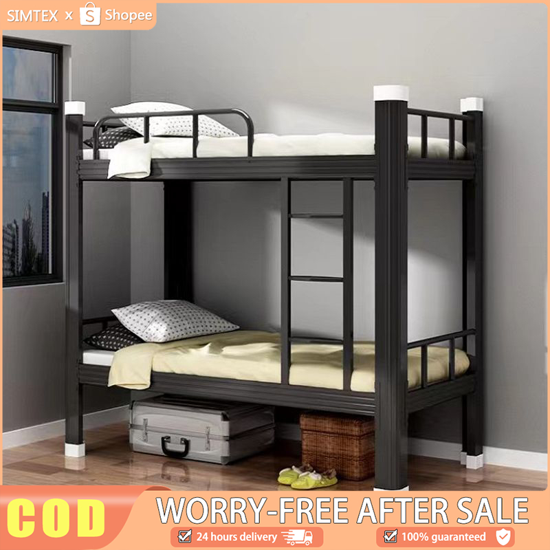 【Weight Capacity 3000KG】Double Decker Bed Frame 90 120 cm / Bunk Bed ...