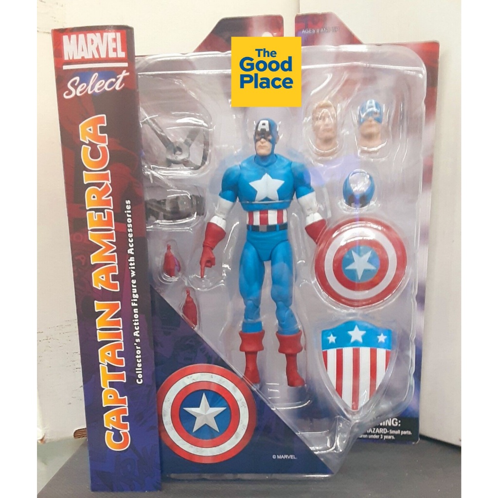 DIAMOND Marvel Select Classic Captain America Figure with Alternate ...