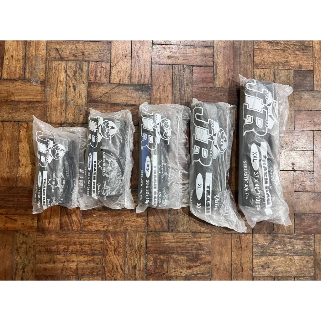 JR trash bag black basurahan garbage with quick tie heavy duty | Shopee ...