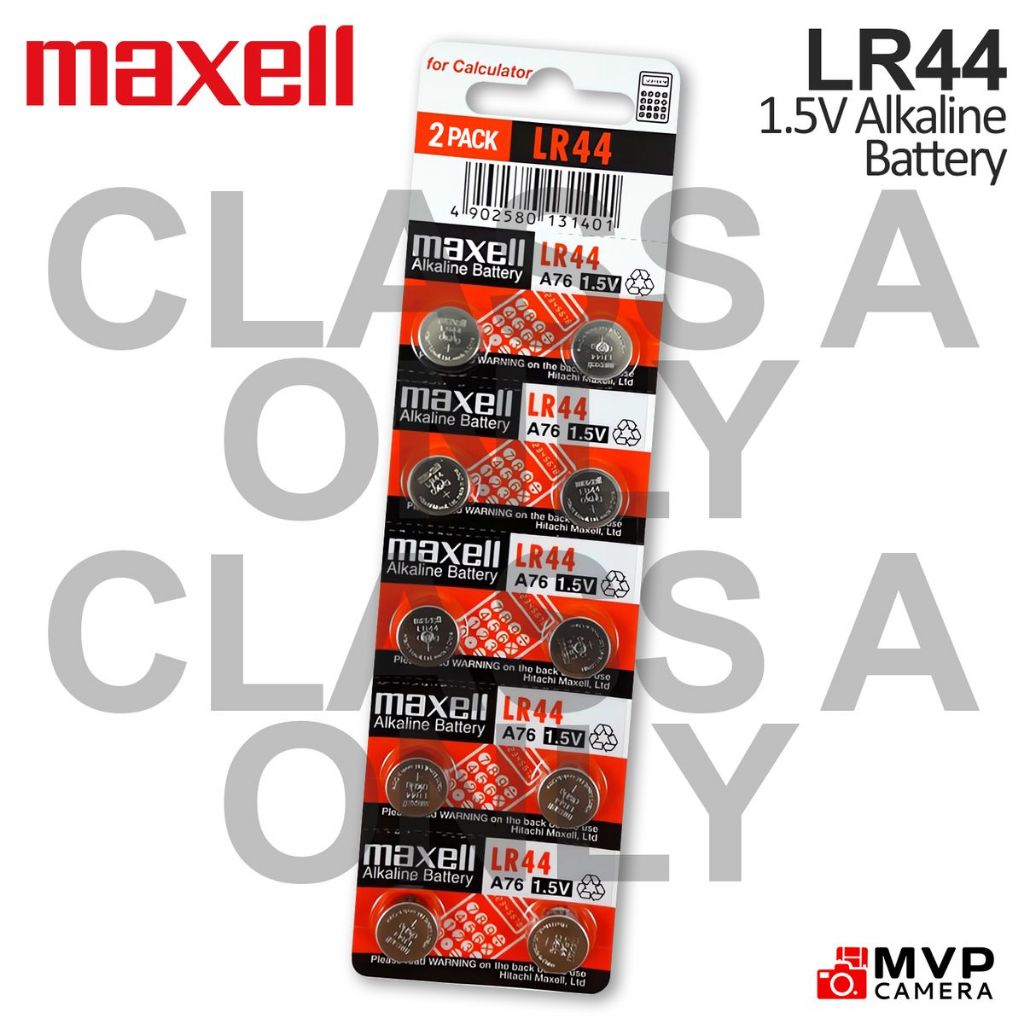 MAXELL LR44 A76 Alkaline 1.5V Battery 10PC CLASS A See Photo MVP CAMERA ...