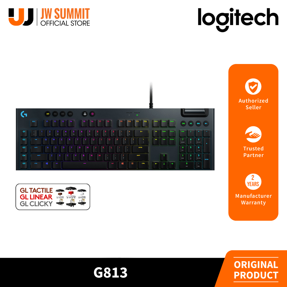 Logitech G813 GL Low Profile Switch Lightsync RGB Mechanical Gaming ...