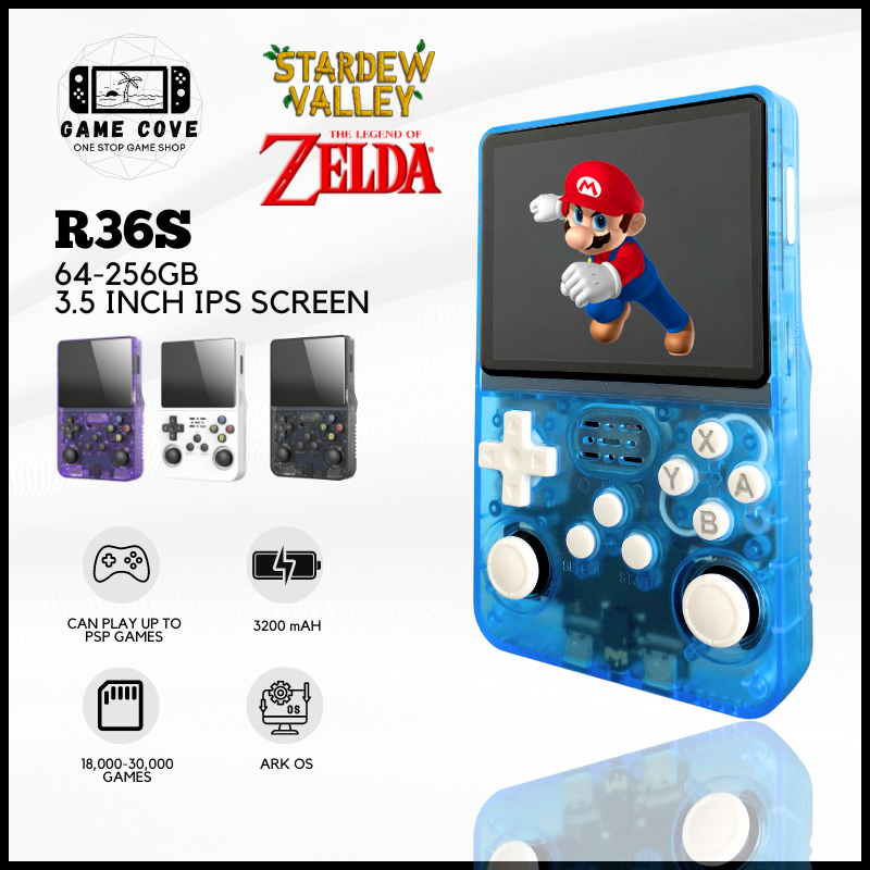 GameCove R36S Retro Handheld Video Game Console Linux System 3.5 Inch ...