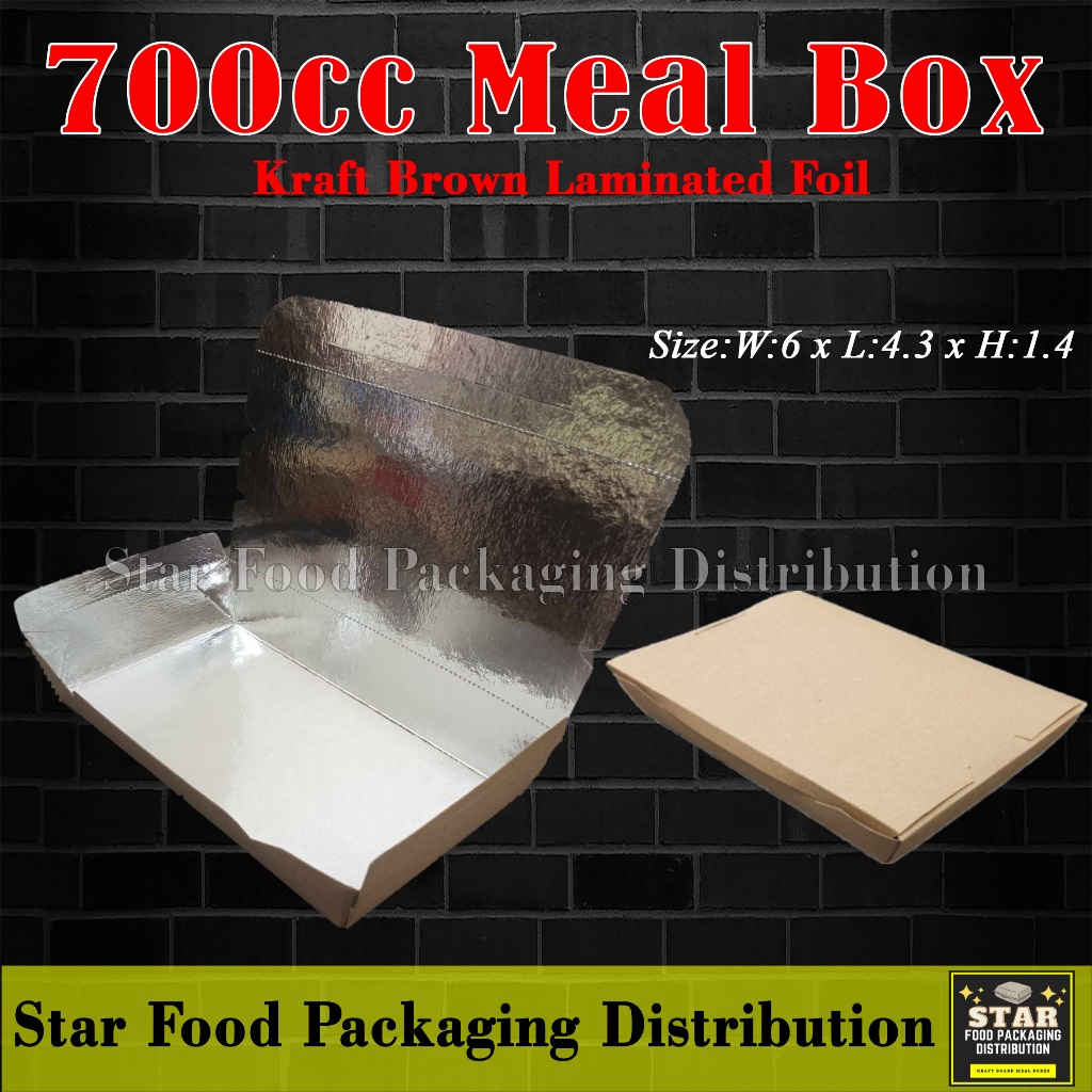 50pcs per pack 700cc Meal Box Kraft Brown with Wholesale Price | Shopee ...