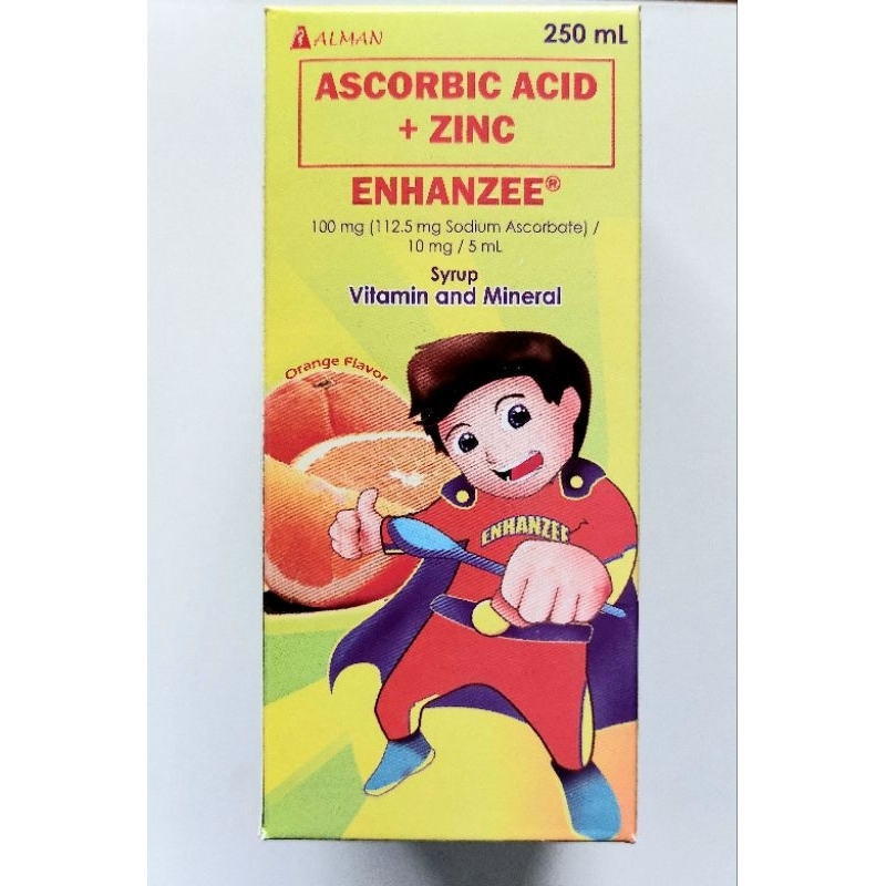 ENHANZEE Ascorbic/ Zinc Syrup 100mg/10mg 250ml | Shopee Philippines